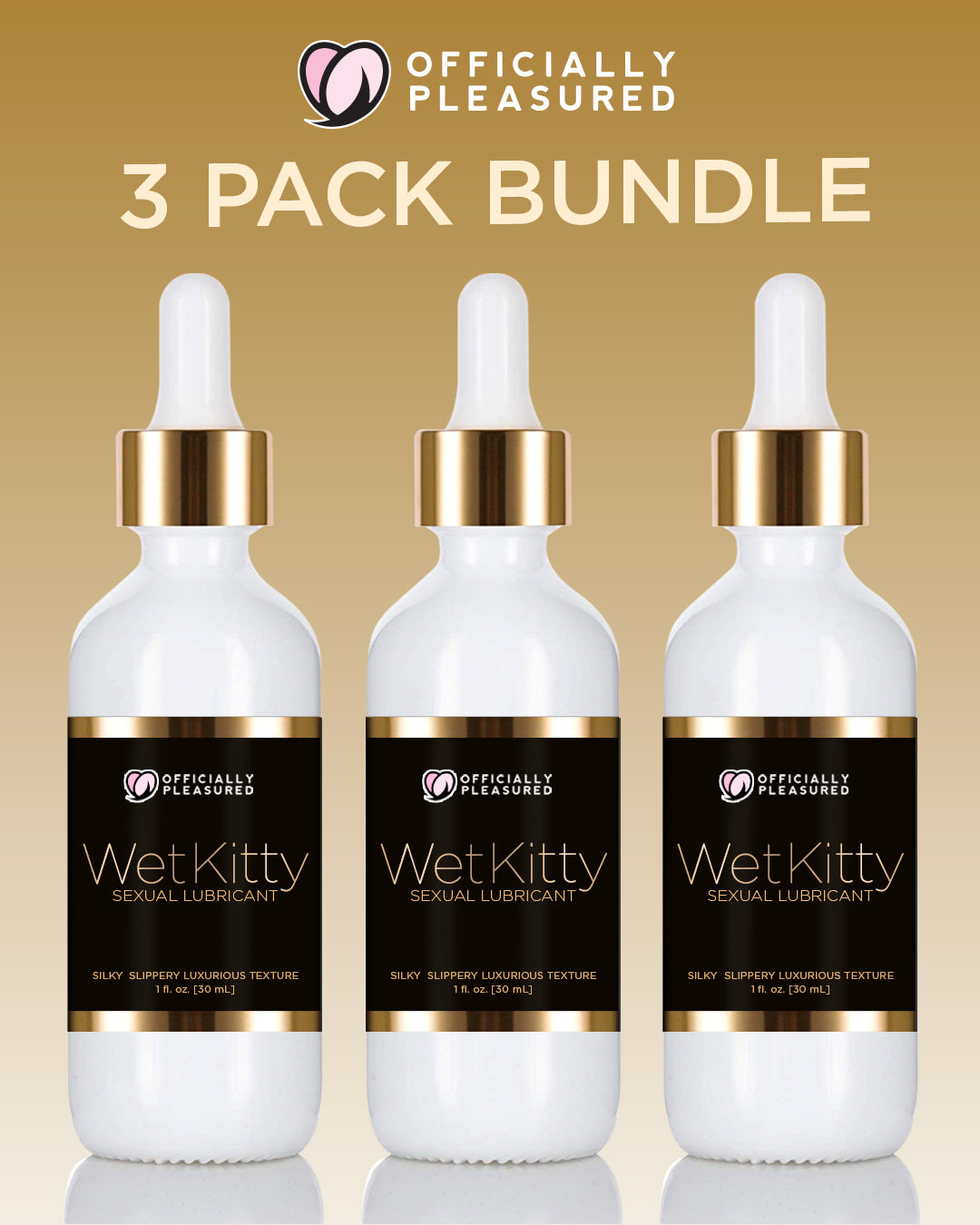Wet Kitty Pleasure Lubricant 3 Pack Bundle Deal – Officially Pleasured